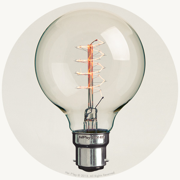 Small Globe Vertical Spiral Filament Bulb | Hoi P'loy | Product ...