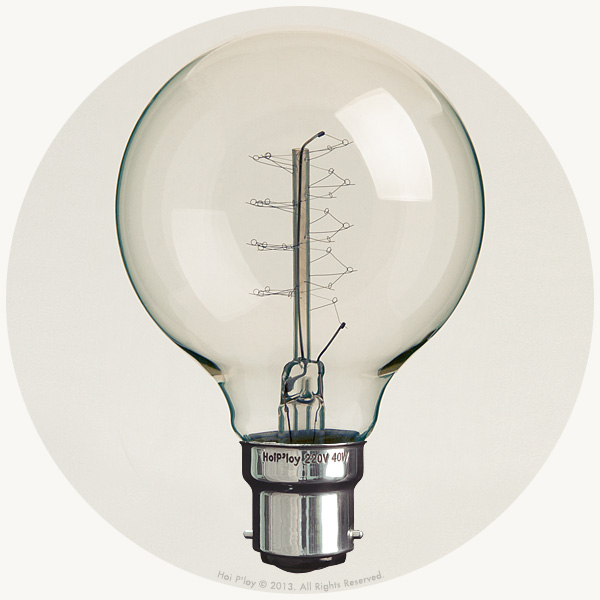 Small Globe Vertical Spiral Filament Bulb | Hoi P'loy | Product ...